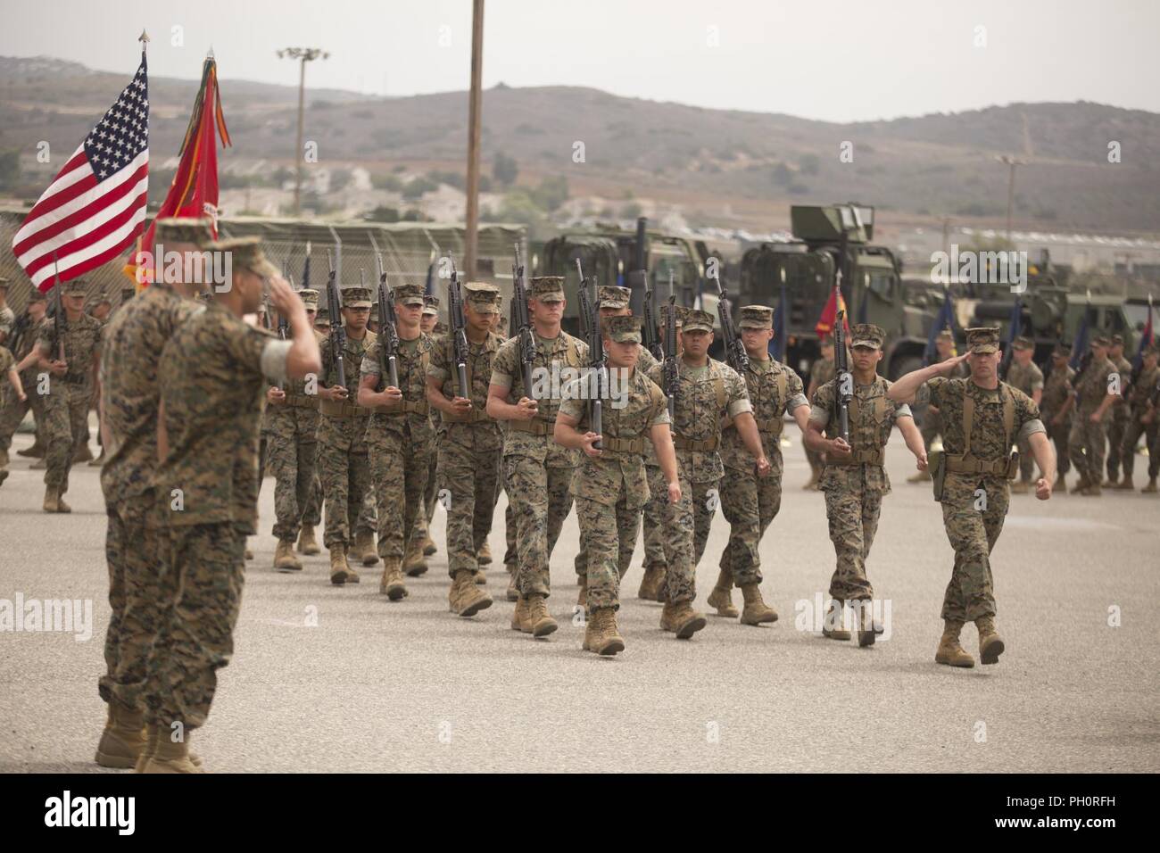U.S. Marines with 1st Transportation Support Battalion, Combat ...