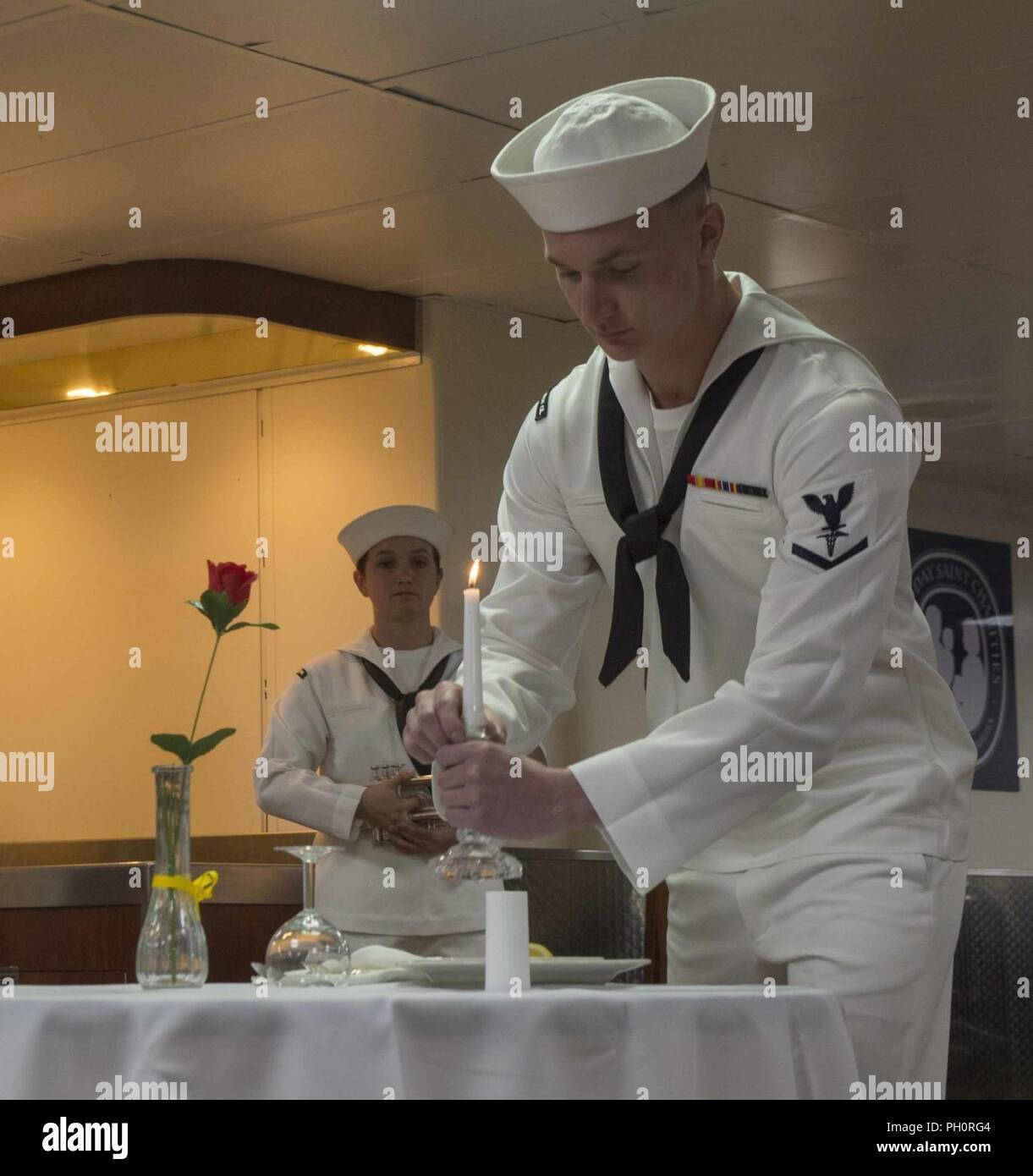 OCEAN (June 21, 2018) Hospital Corpsman 3rd Class Jeremy Coats, aboard ...