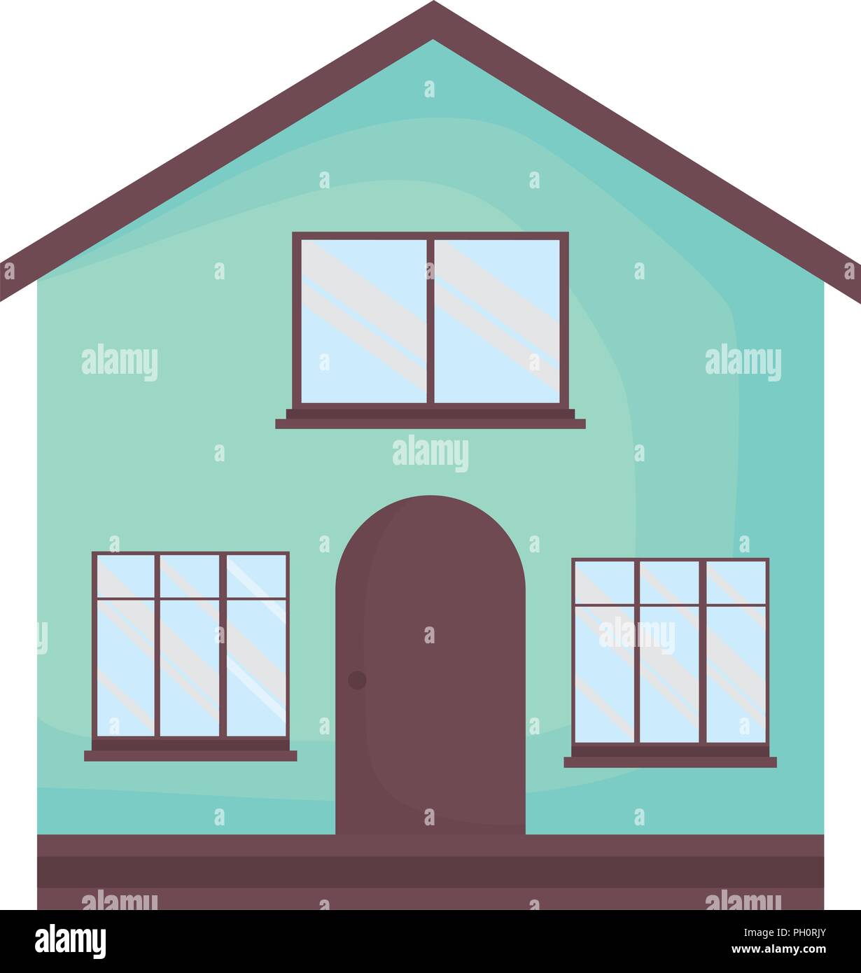 modern house icon over white background, vector illustration Stock ...