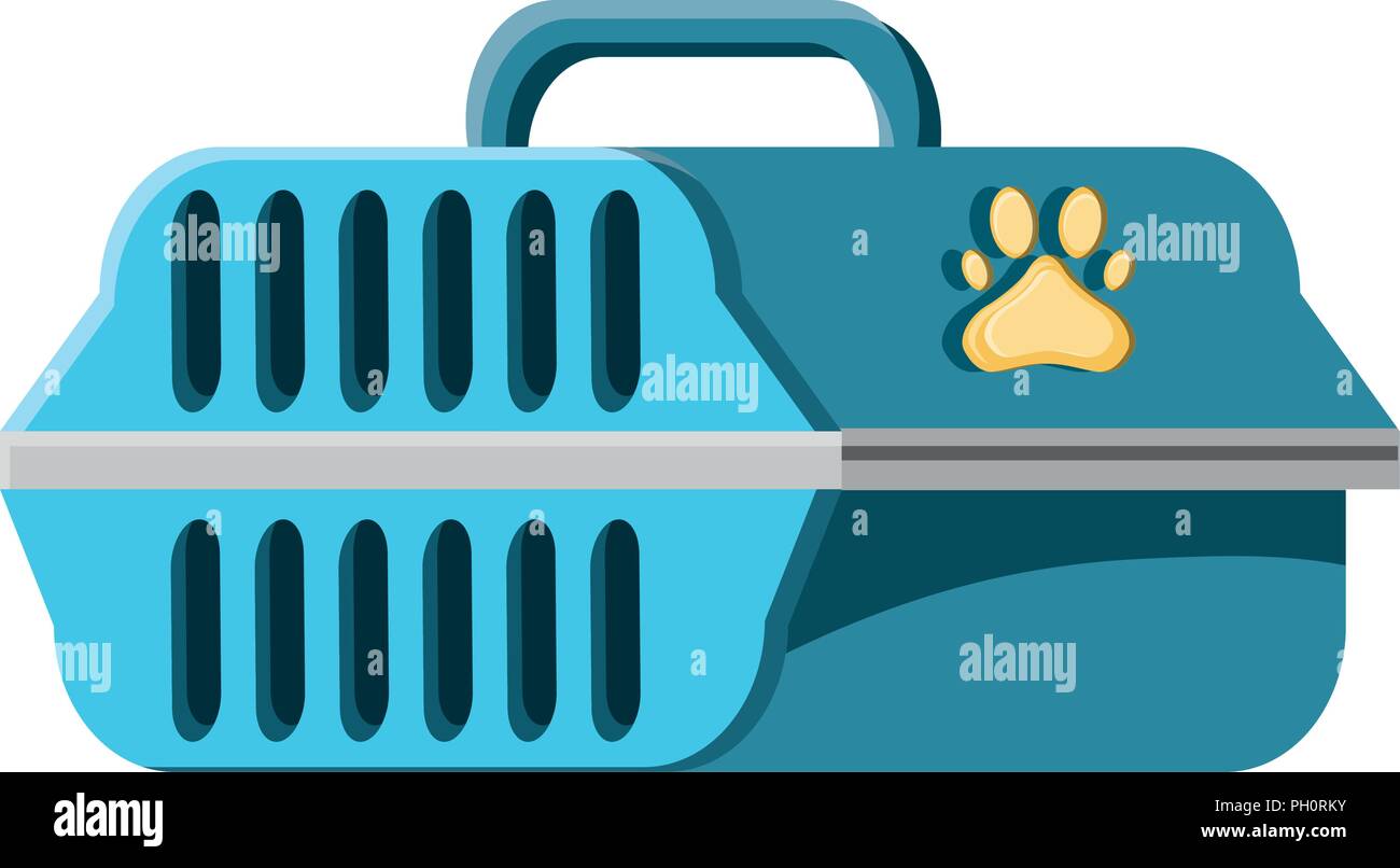 pet transport box icon over white background, vector illustration Stock ...