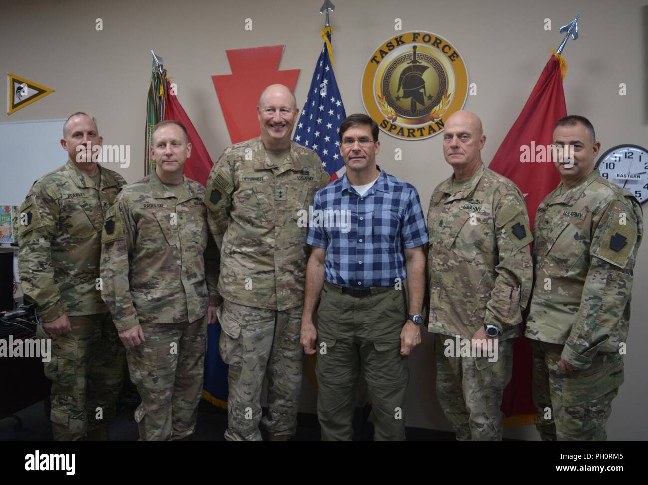 CAMP ARIFJAN, Kuwait – Secretary of the Army Dr. Mark Esper stopped for ...
