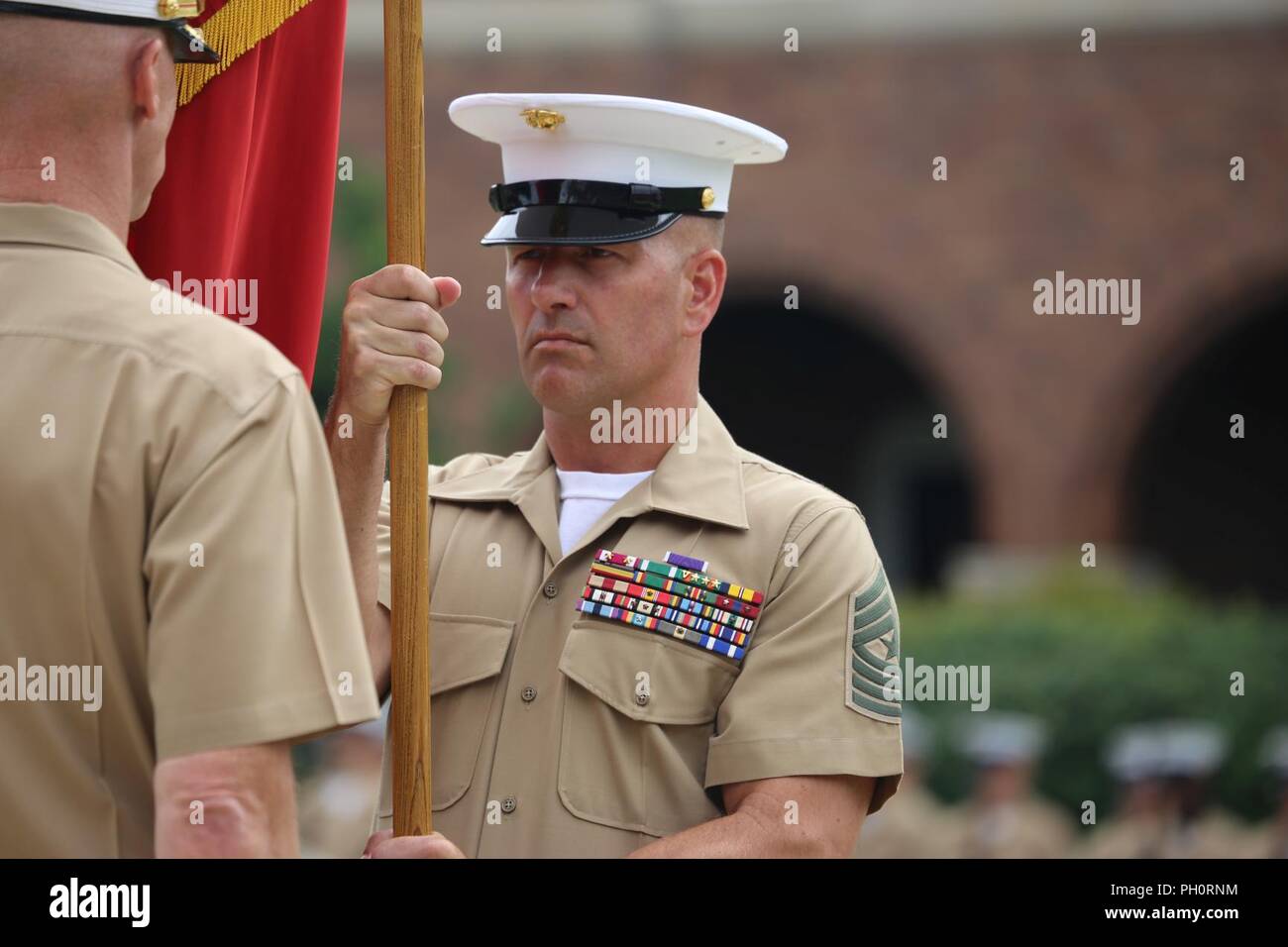 Sergeant Maj. Matthew Hackett, command sergeant major, Marine Barracks ...