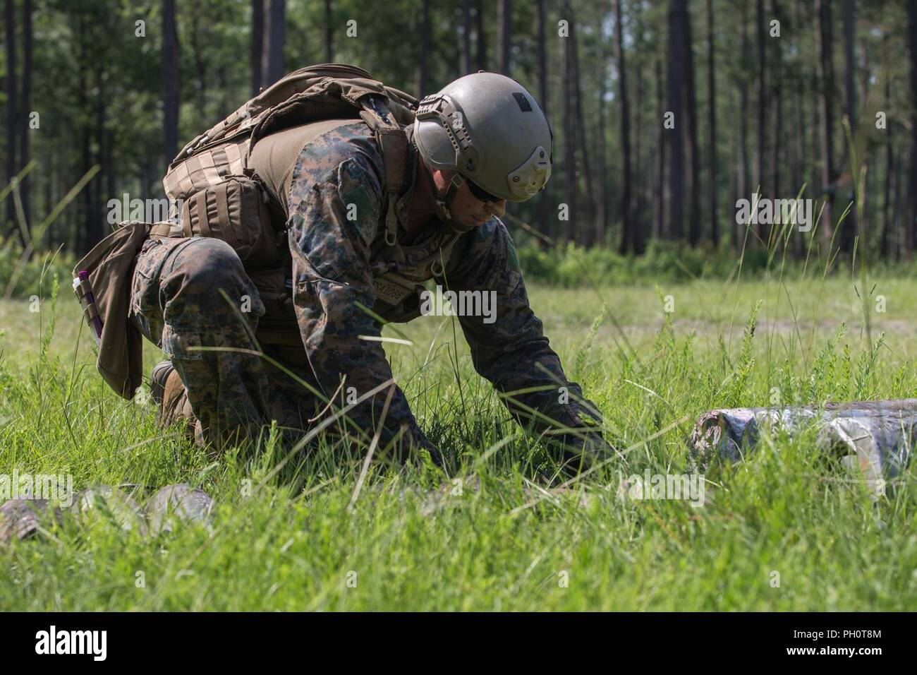U.S. Marine Corps Staff Sgt. Russell Sanderford, with Explosive ...