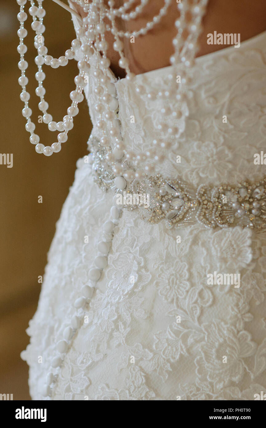 wedding dress back Stock Photo - Alamy