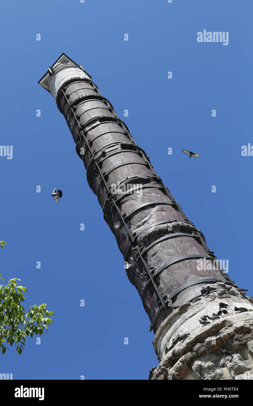 Column of Constantine in Istanbul City, Turkey Stock Photo - Alamy