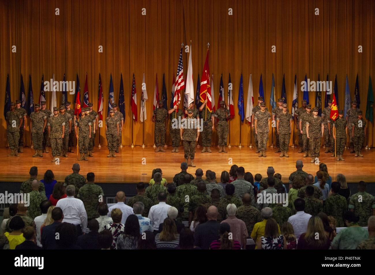 CAMP FOSTER, OKINAWA, Japan- Marines participate in Headquarters and ...