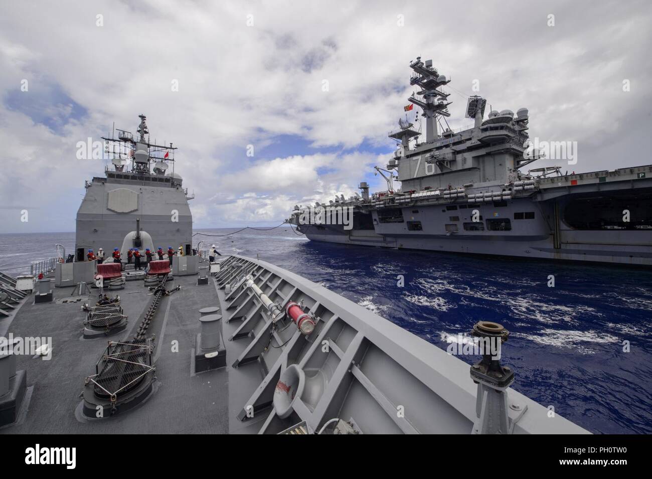PHILIPPINE SEA (June 21, 2018) The Ticonderoga-class guided-missile ...