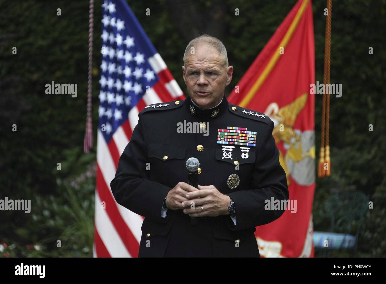 Commandant of the Marine Corps Gen. Robert B. Neller speaks to military ...