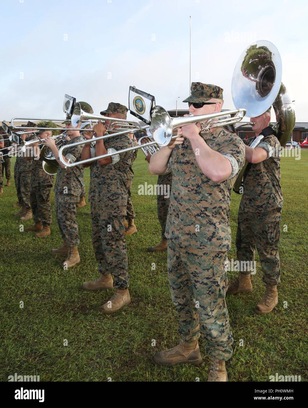 Members of the Marine Forces Reserve Band perform during Marine Corps ...