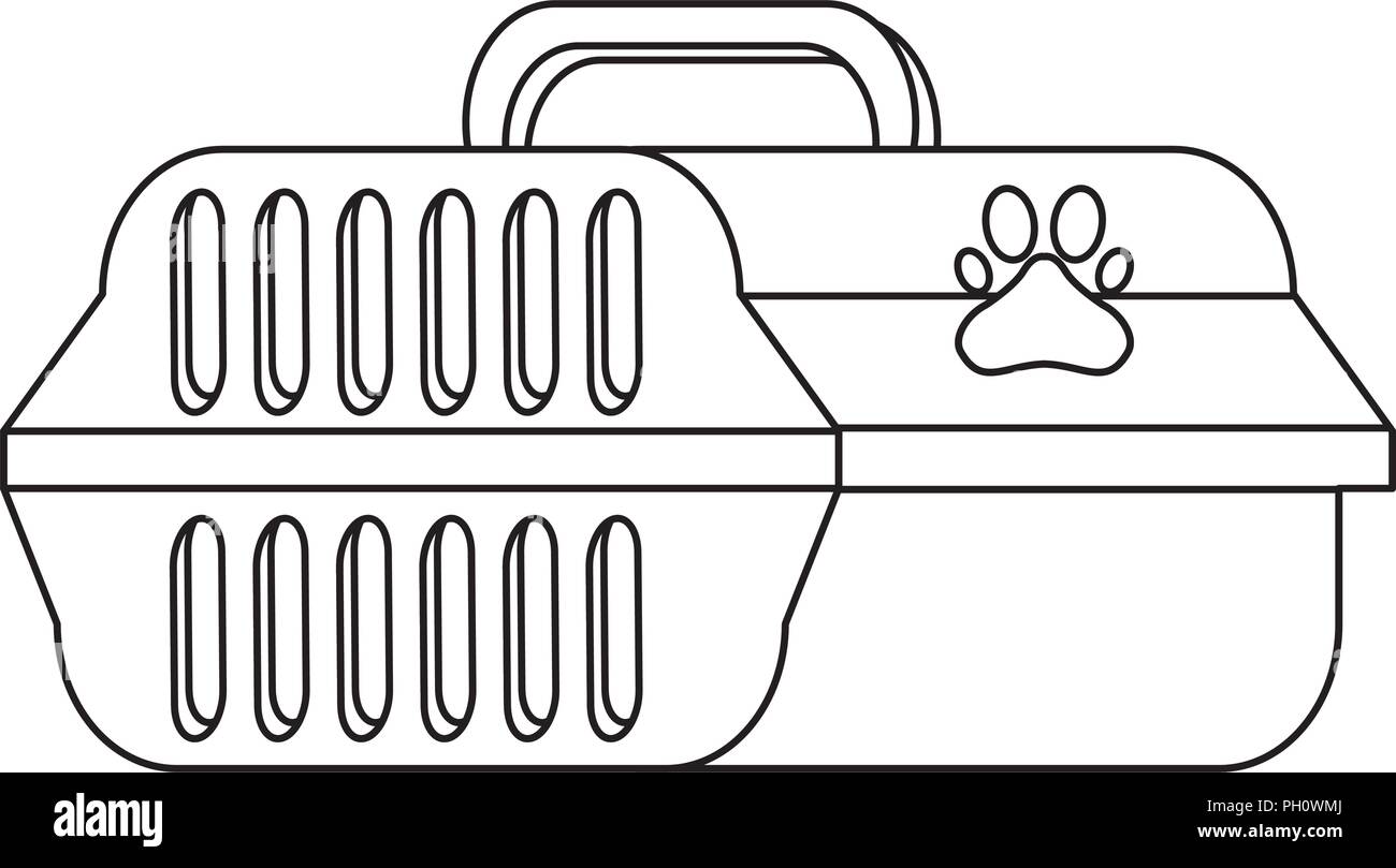 pet transport box icon over white background, vector illustration Stock ...