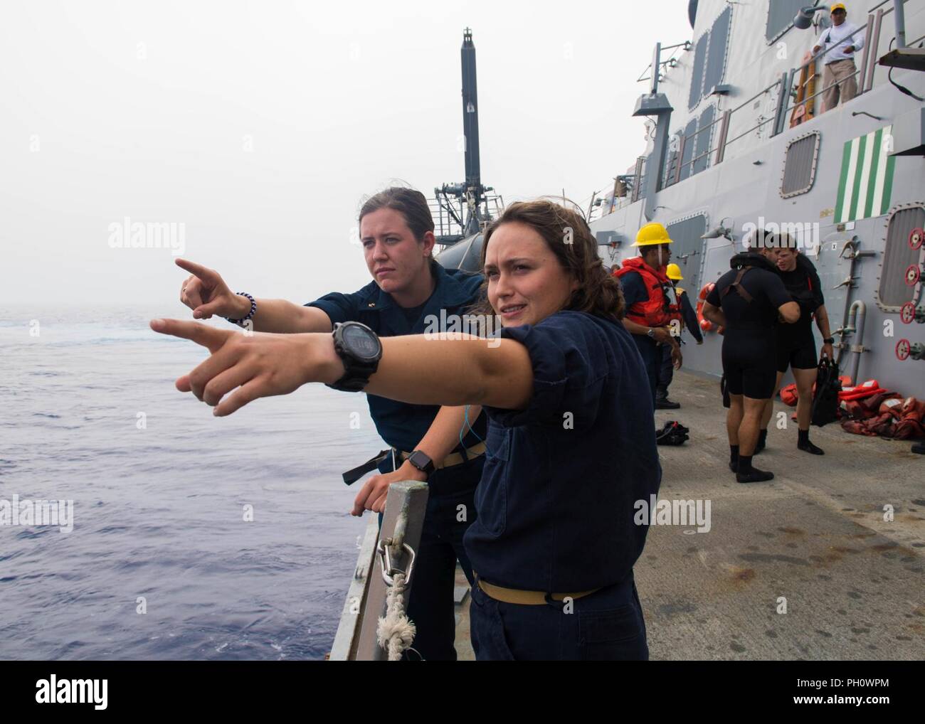 PACIFIC OCEAN (June 22, 2018) Midshipman 1st Class Fallon Bowes, of ...