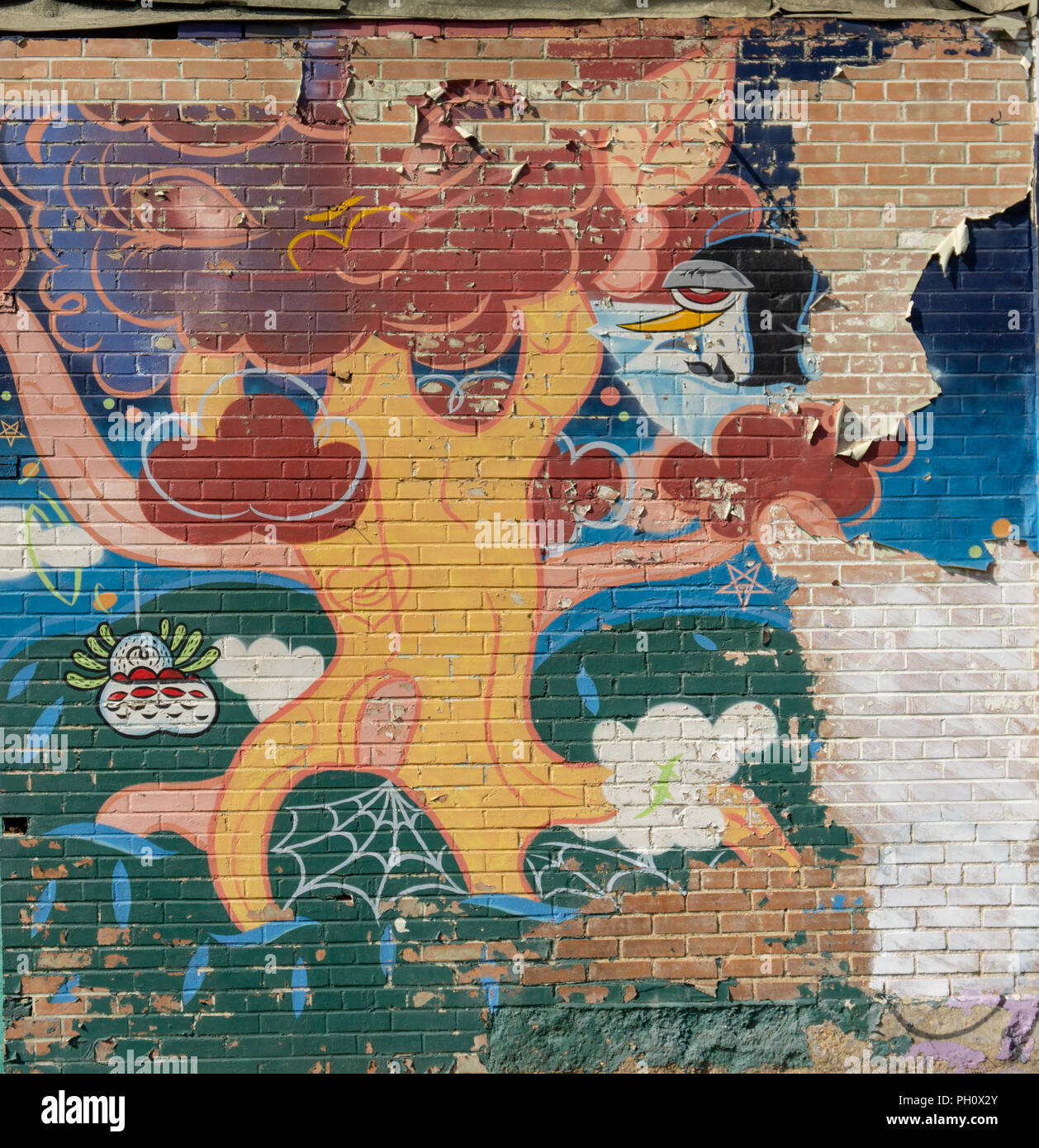 Wall mural in Deep Ellum, Dallas Texas Stock Photo - Alamy