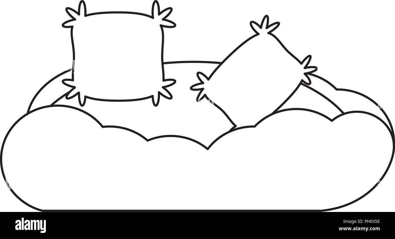 pet bed icon over white background, vector illustration Stock Vector ...