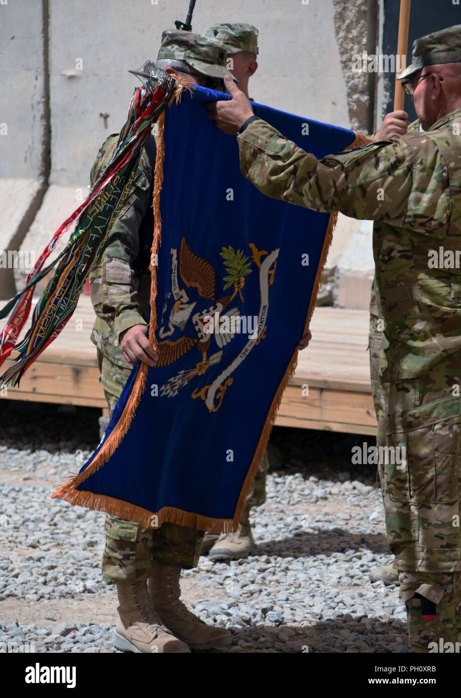 Task Force Marauder conducted a guidon casing ceremony June 23, 2018 to ...