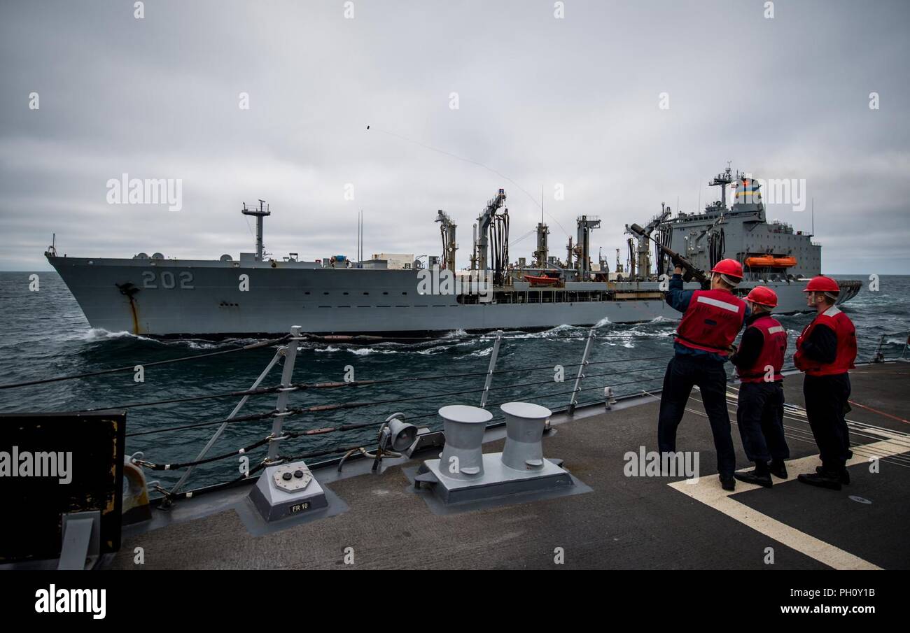 OCEAN (June 22, 2018) – Gunner’s Mate 2nd Class Caleb Declue, assigned ...