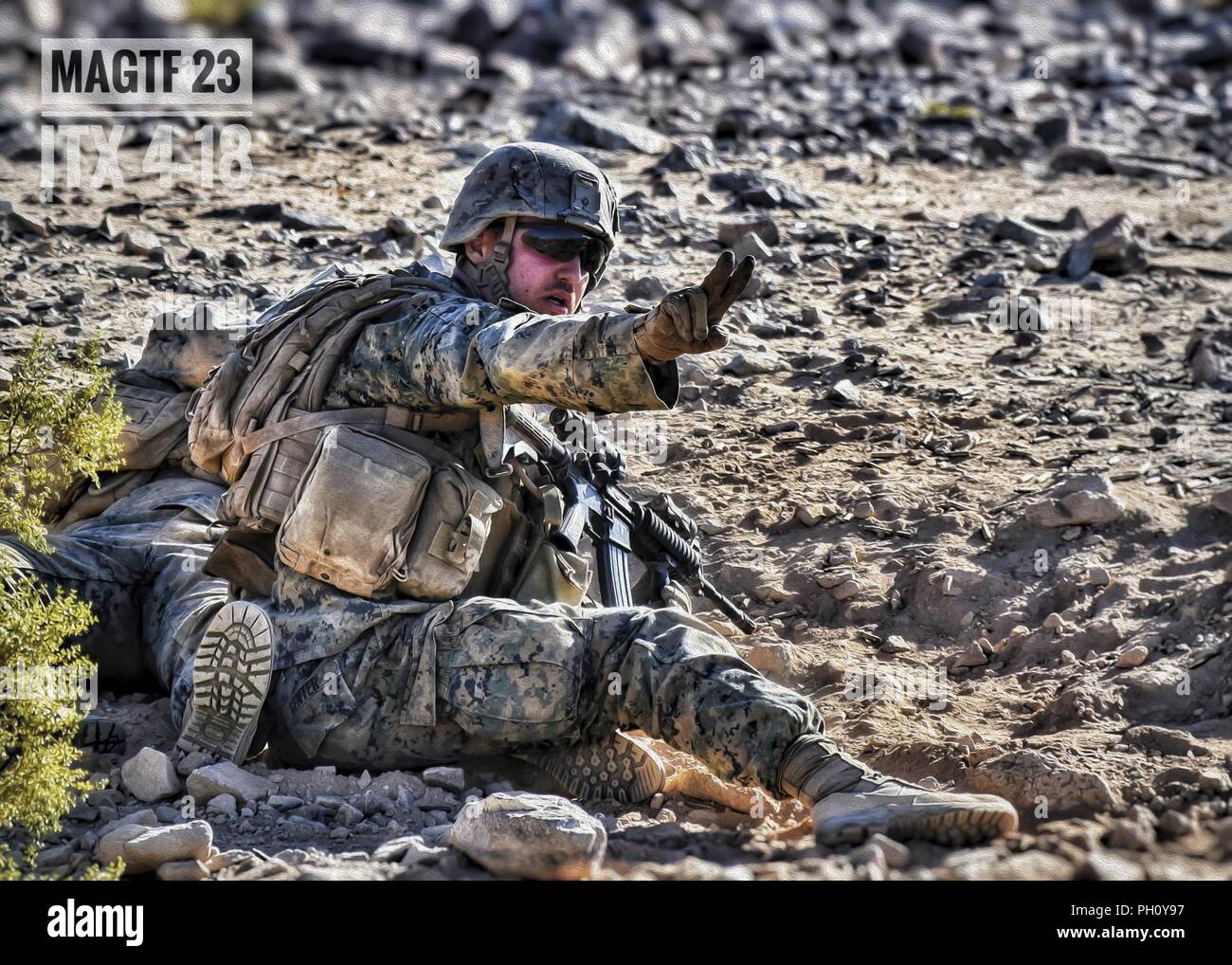 Marine Reservists with Bravo Company, 1st Battalion, 23rd Marine ...