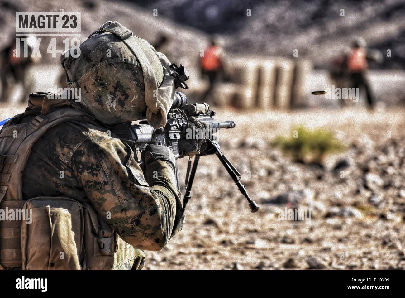 Marine Reservists with Bravo Company, 1st Battalion, 23rd Marine ...