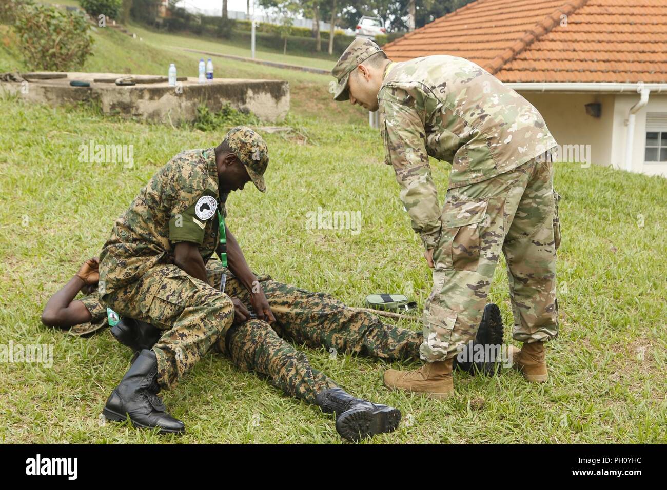 U.S. Army and Uganda People’s Defence Force soldiers take part in ...