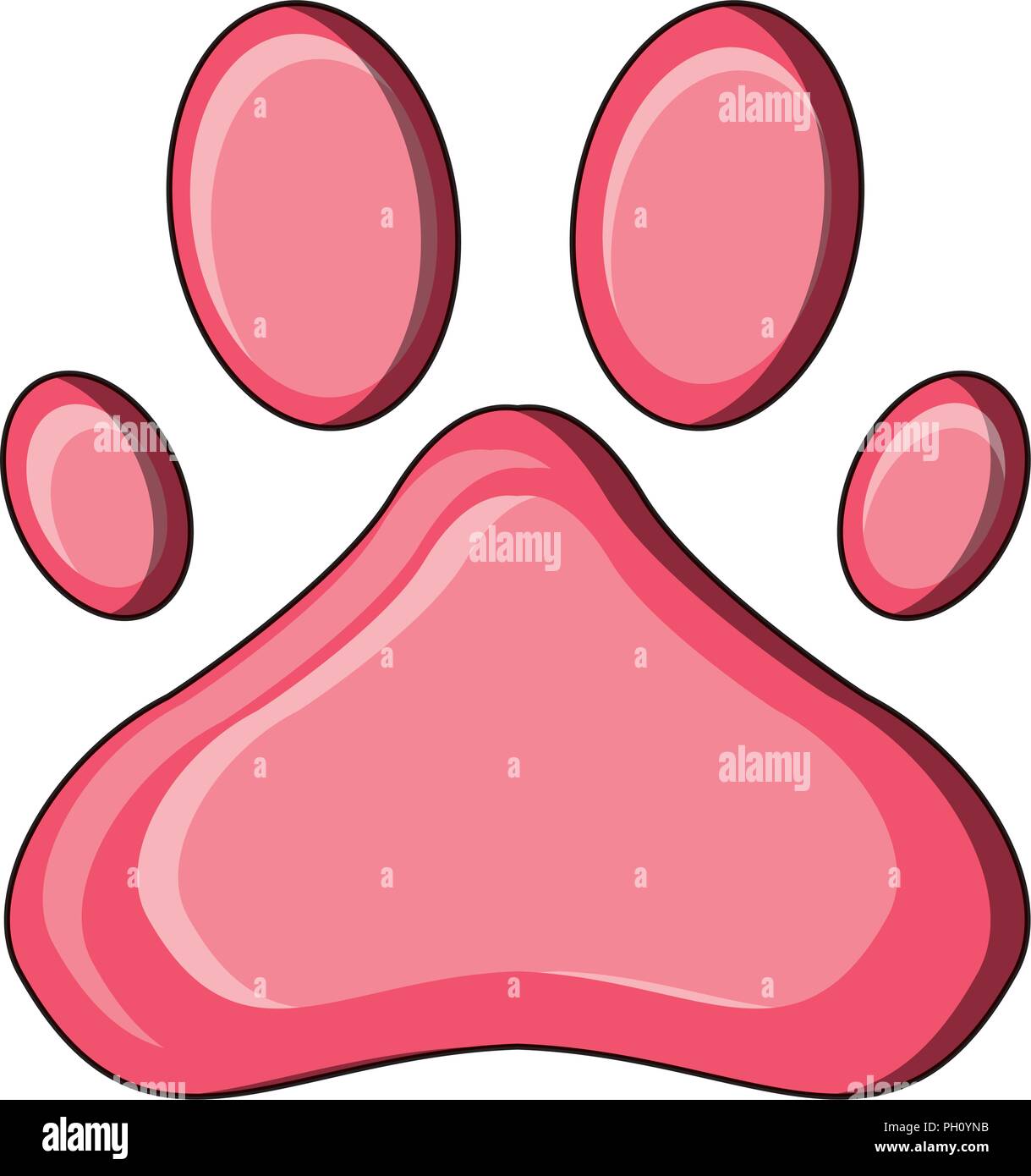 dog paw icon over white background, vector illustration Stock Vector ...