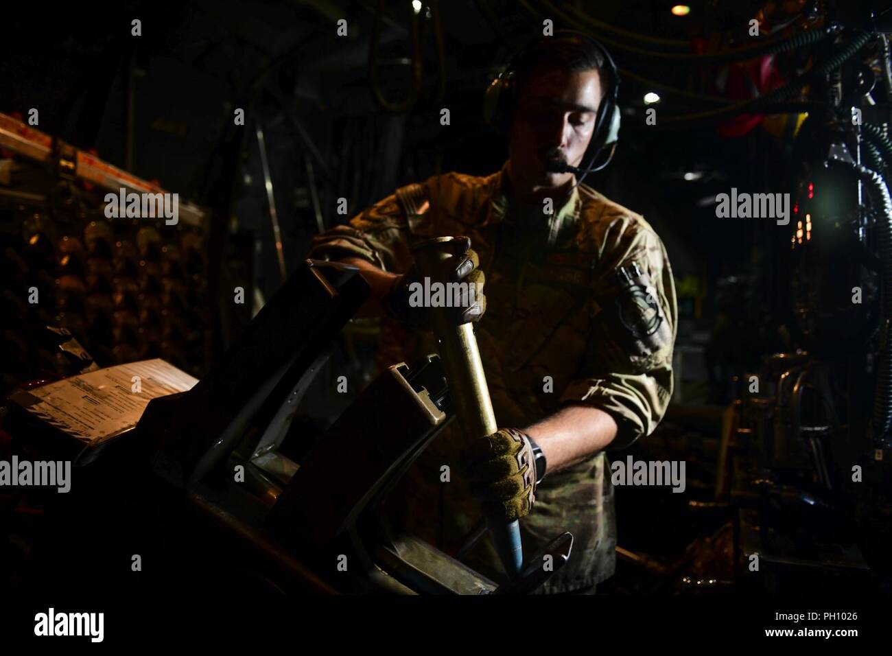 Senior Airman Jonathan Omaraie, a special missions aviator with the 4th ...