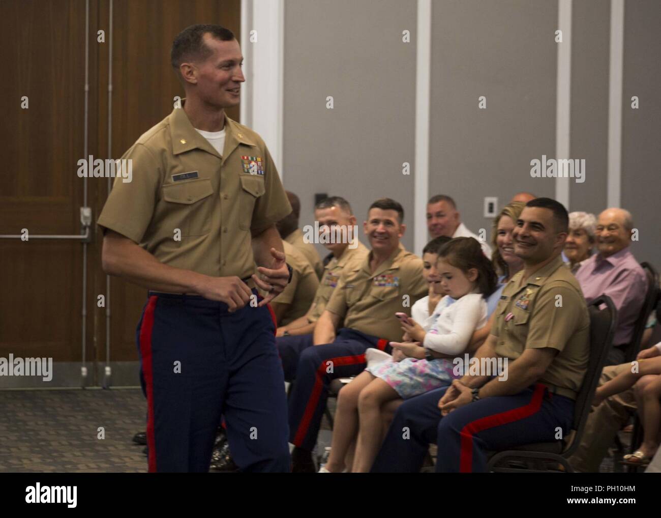 Major Joseph Gill, the oncoming Commanding Officer for Recruiting ...