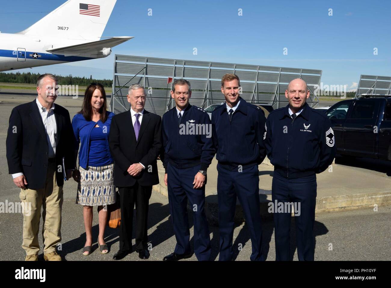 Alaska Senator Dan Sullivan, Leslie Hadukavich, Secretary of Defense ...