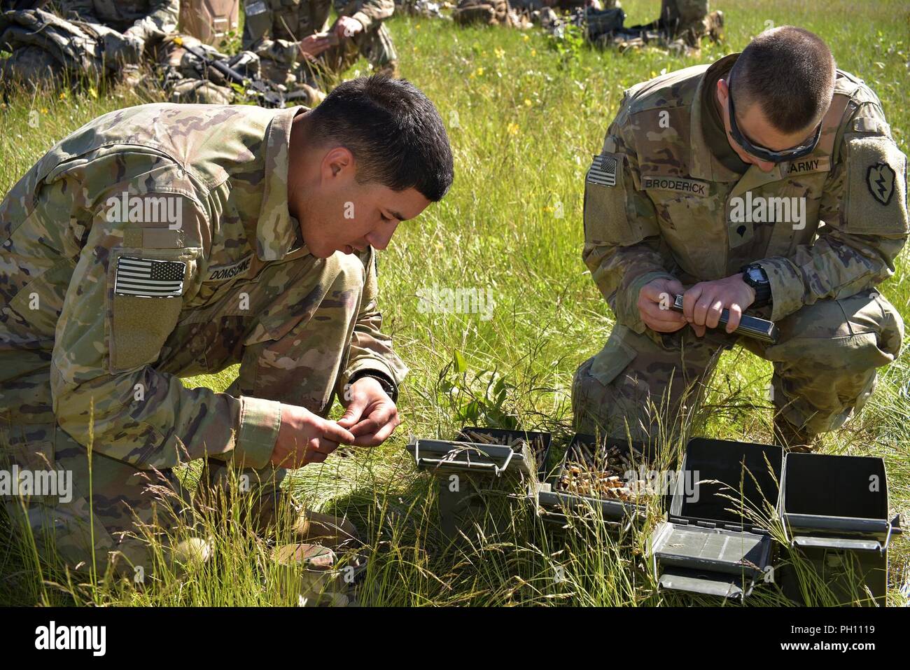Spc. Austin Broderick and Pfc. Kenneth Domschine Jr., from U.S. Army ...