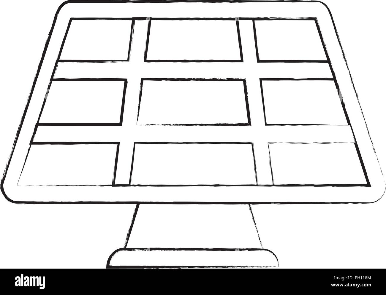 solar panel icon over white background, vector illustration Stock ...