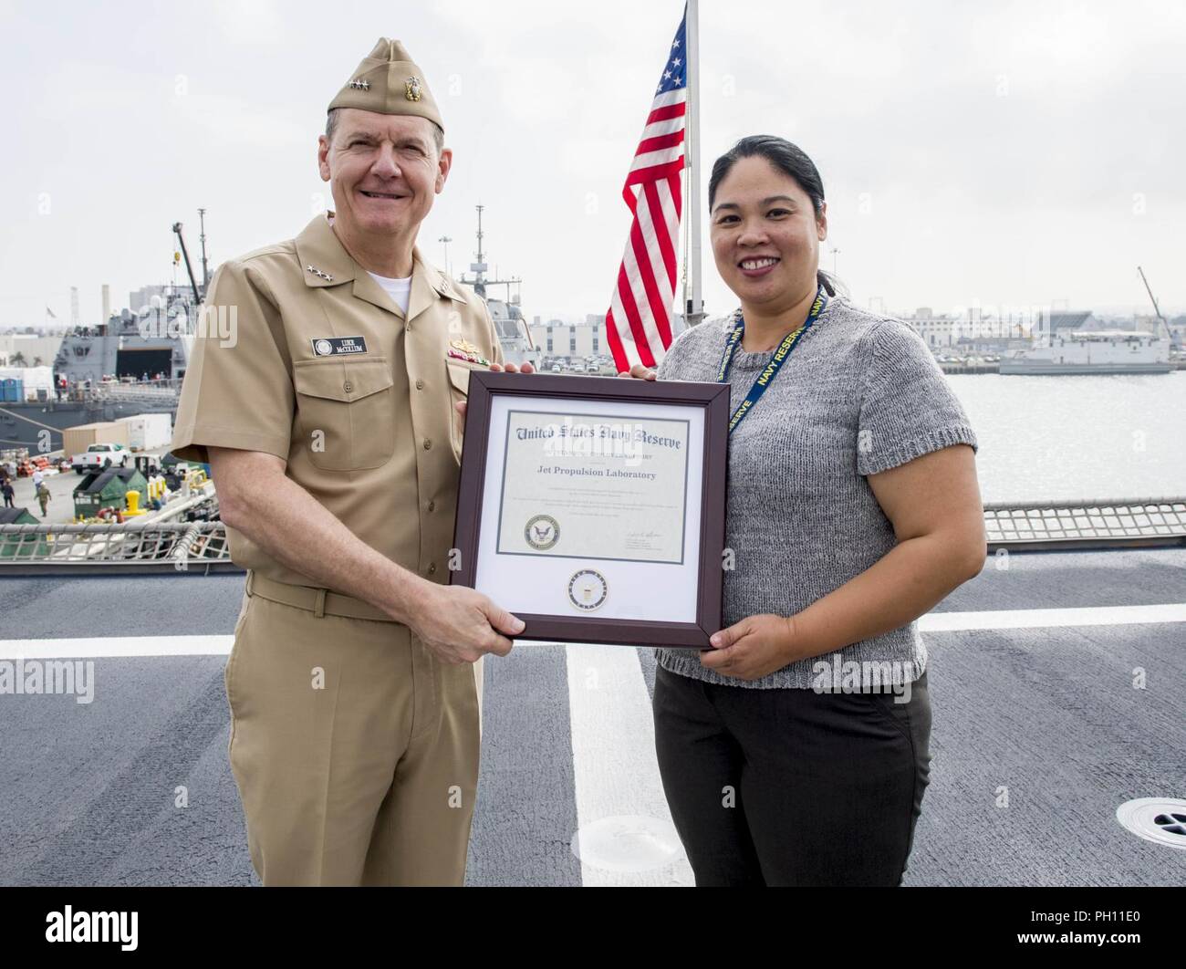 SAN DIEGO (June 22, 2018) Chief of Navy Reserve Vice Adm. Luke McCollum ...