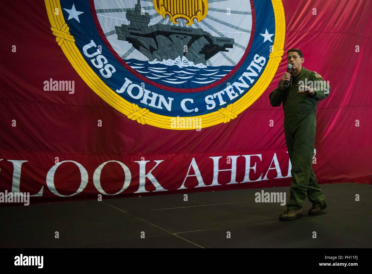 OCEAN (June 23, 2018) Capt. Gregory Huffman, commanding officer of the ...