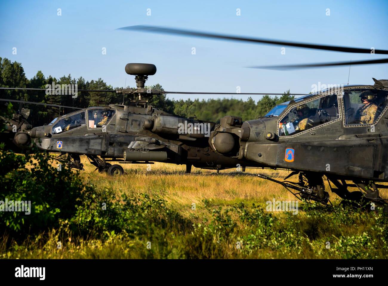 U.S. Soldiers with the 12th Combat Aviation Brigade (12 CAB) prepare ...