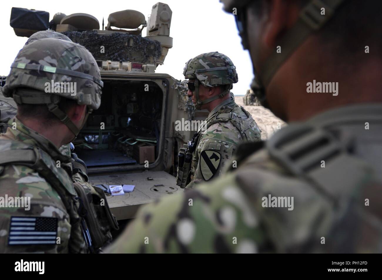 Army Soldiers with 1st Squadron, 7th Cavalry Regiment, 1st Armored Brigade Combat Team, 1st ...
