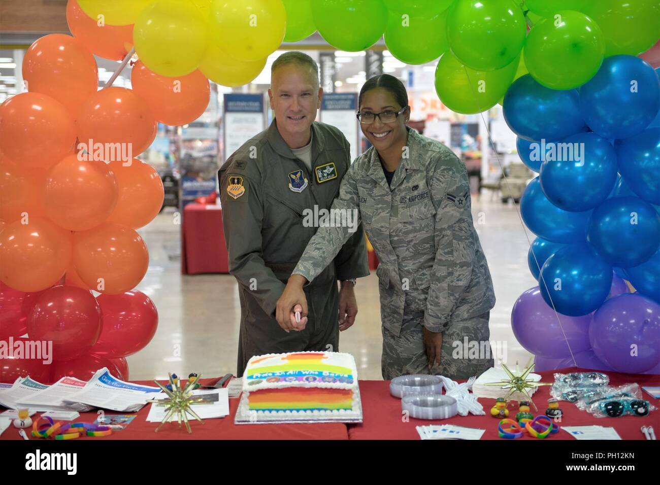 Col. Michael Miller, 2nd Bomb Wing commander, and Airman 1st Class ...