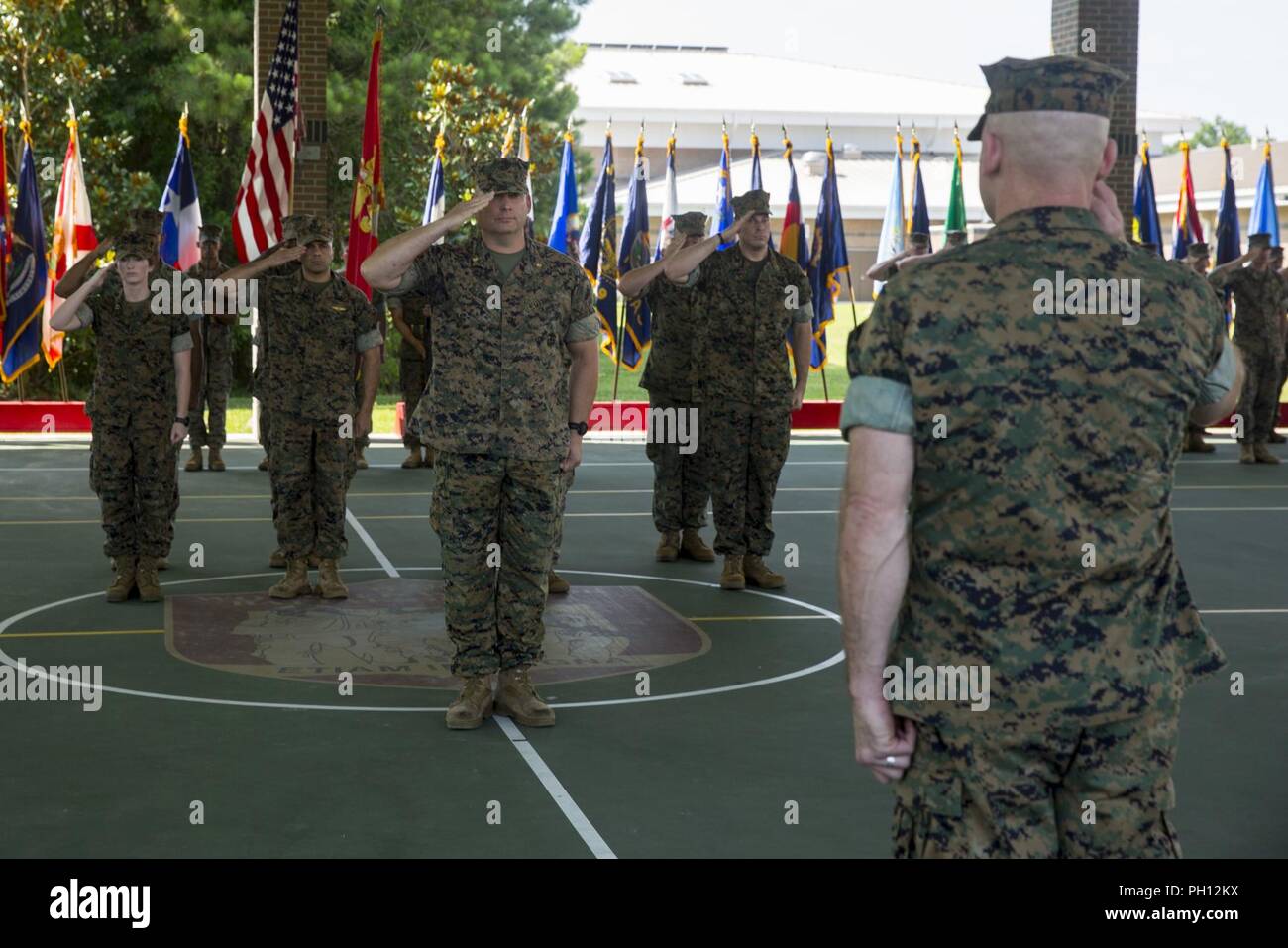 Lt. Col. Lawrence C. Coleman, off-going commanding officer, transfers ...