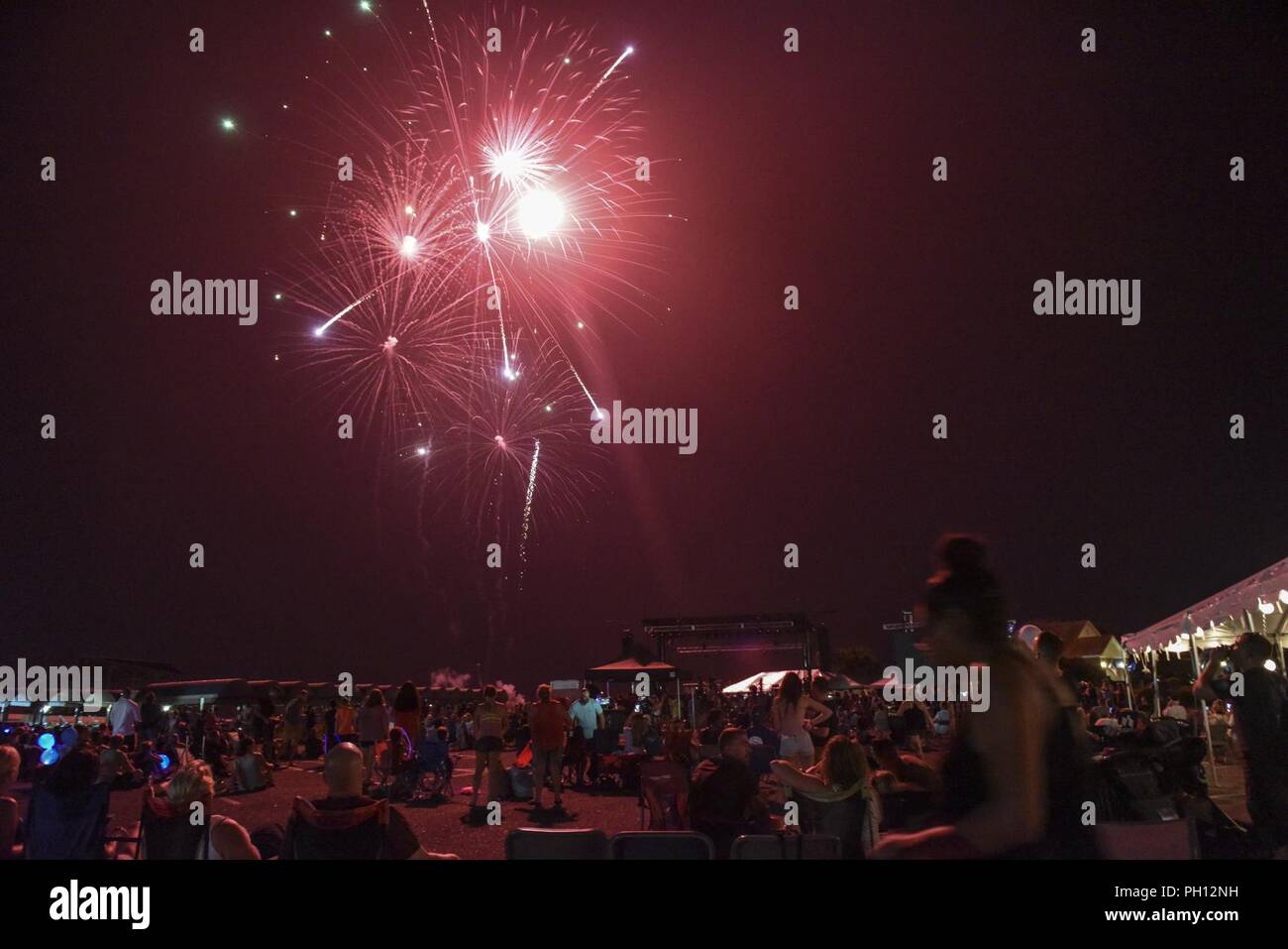 Hundreds of spectators watch fireworks during Freedom Fest, June 22 ...
