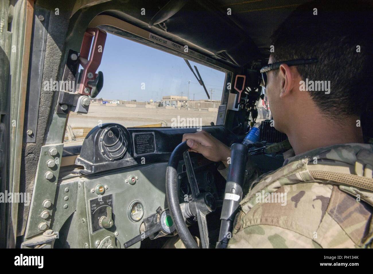 A U.S. Soldier, with Bandit Troop, 3rd Calvary Regiment, provides ...