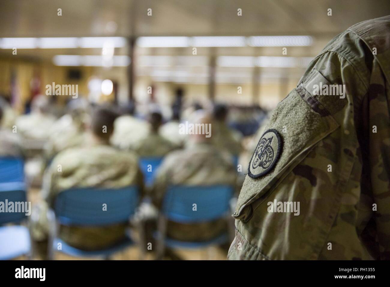 A U.S. Soldier, with Bandit Troop, 3rd Calvary Regiment, provides ...