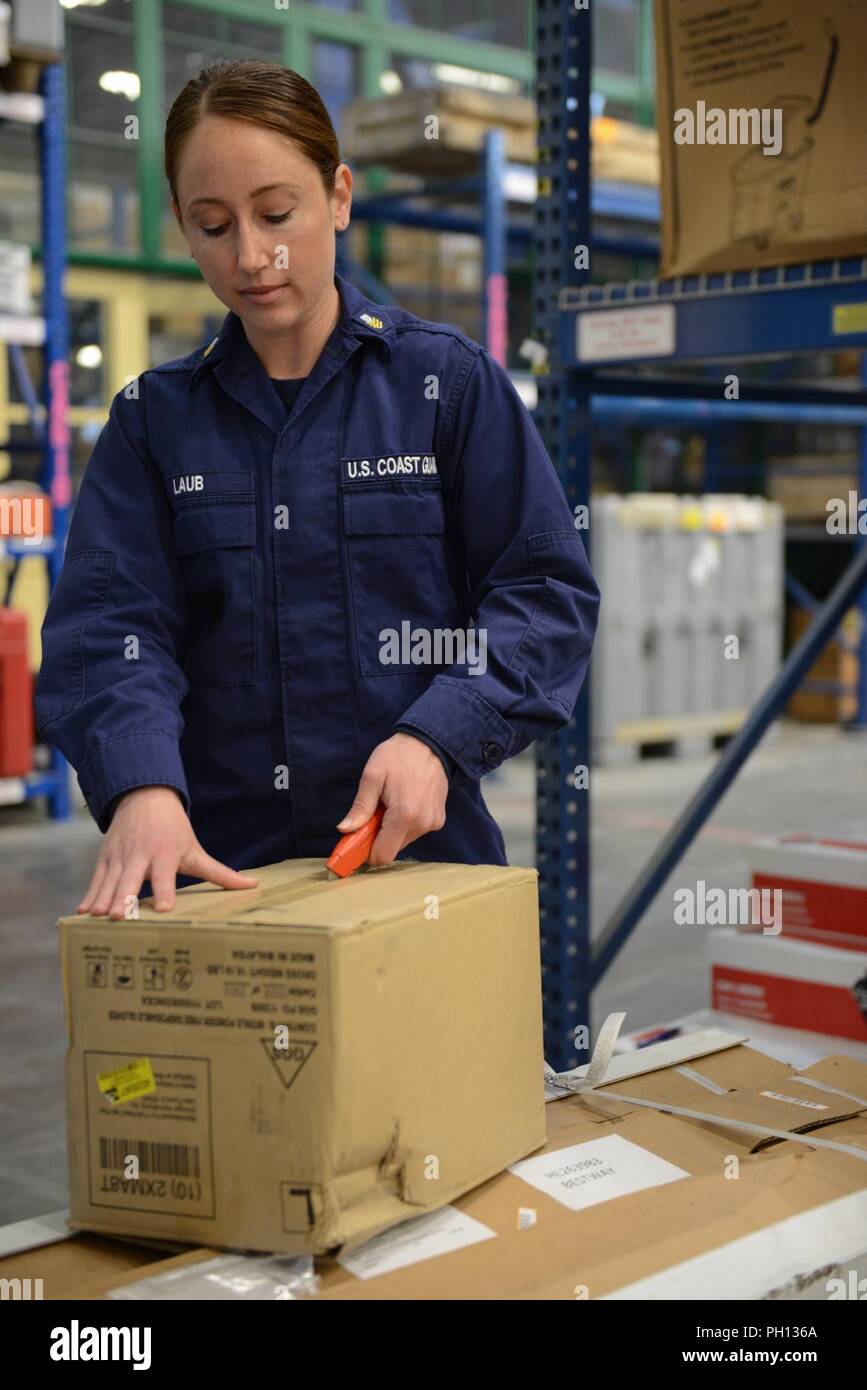 Petty Officer 1st Class Nadia Laub, a storekeeper at Air Station Kodiak ...