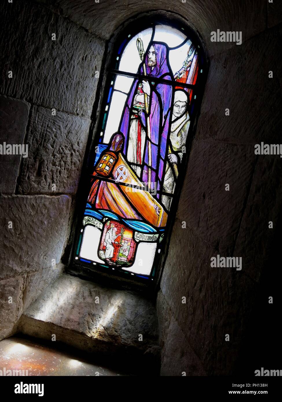 Stained glass window at St. Margaret's Chapel, Edinburgh Castle ...
