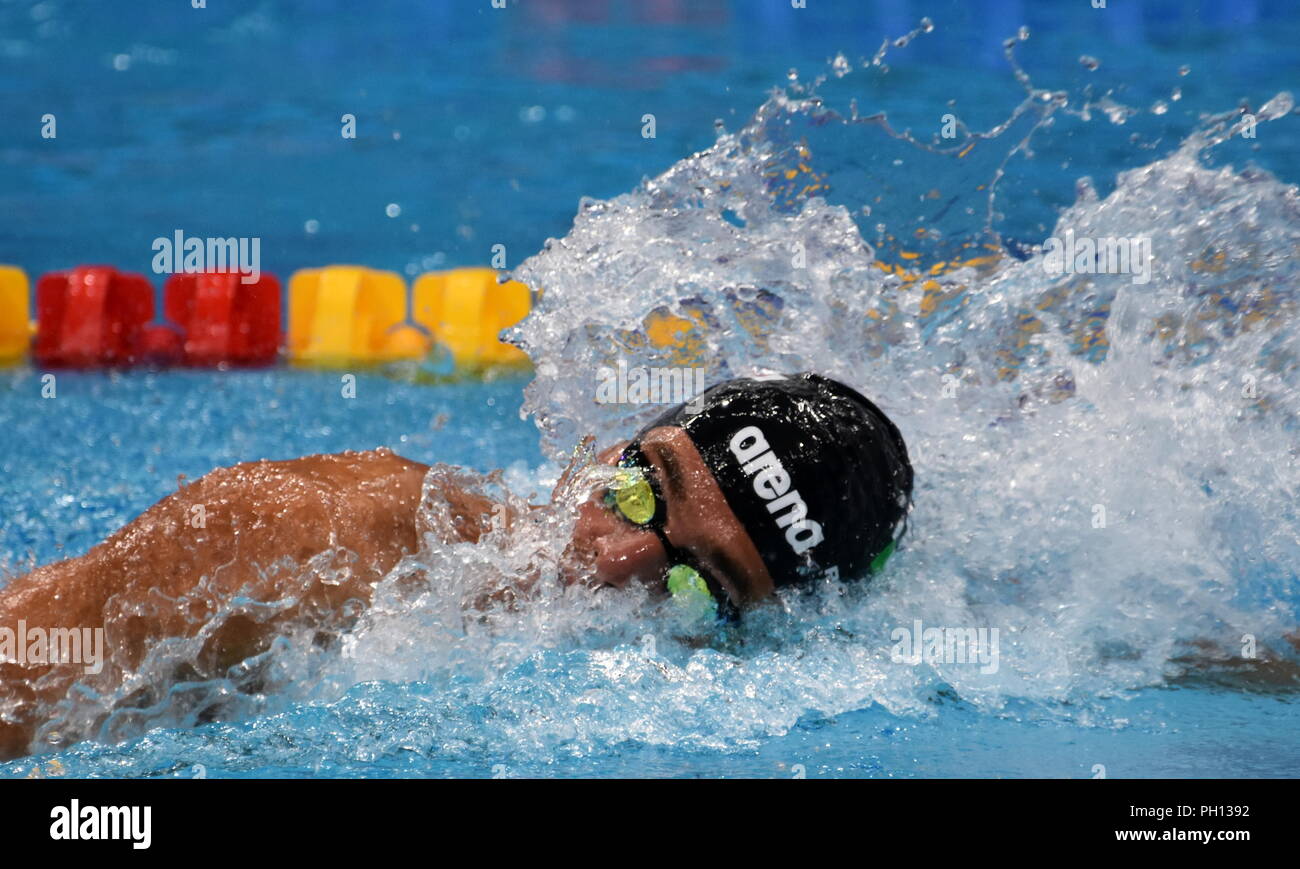 Budapest, Hungary - Jul 26, 2017. Competitive swimmer PALTRINIERI ...