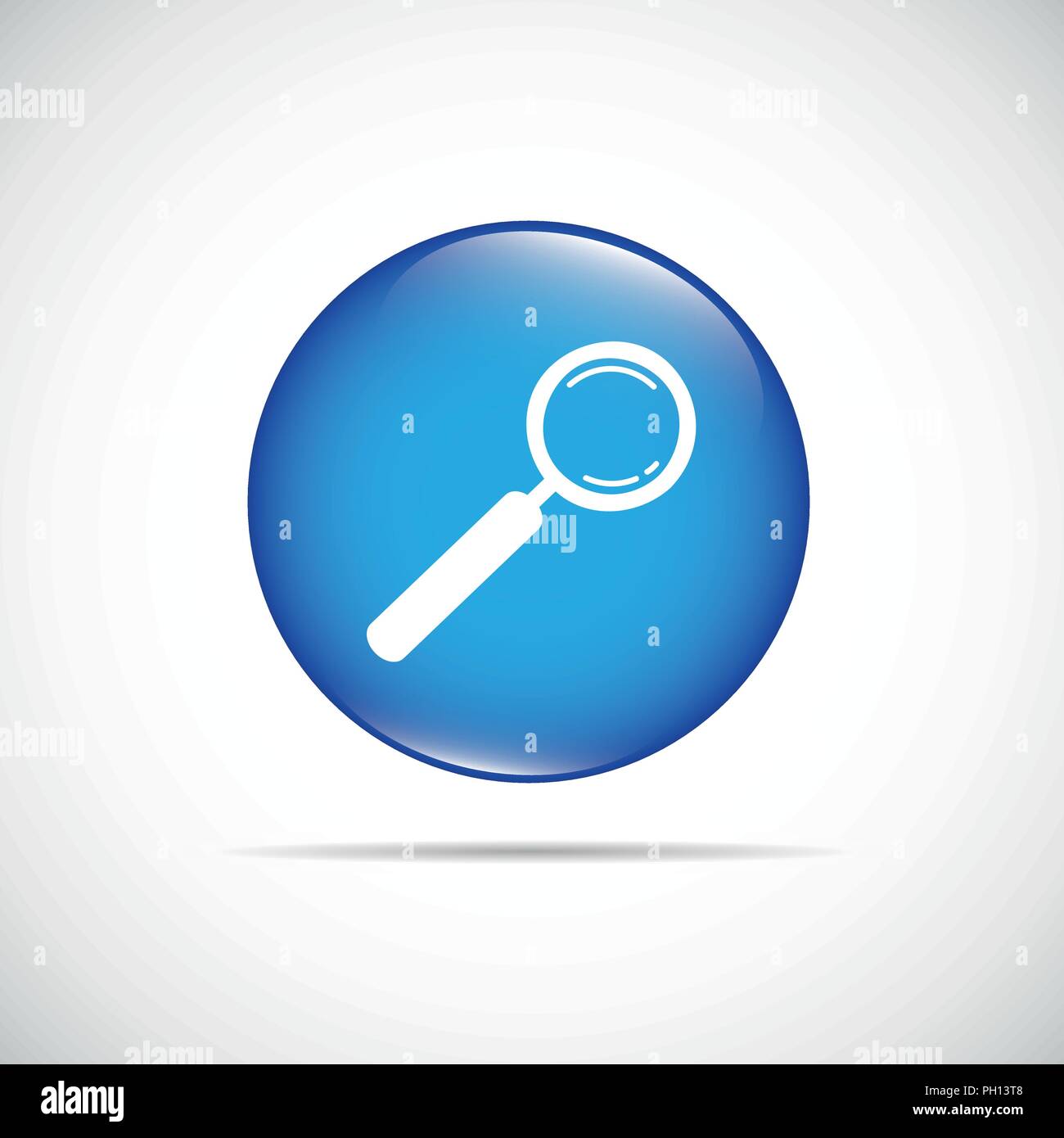 magnifying glass searching blue button vector illustration Stock Vector ... magnifying glass searching blue button vector illustration Stock Vector ...