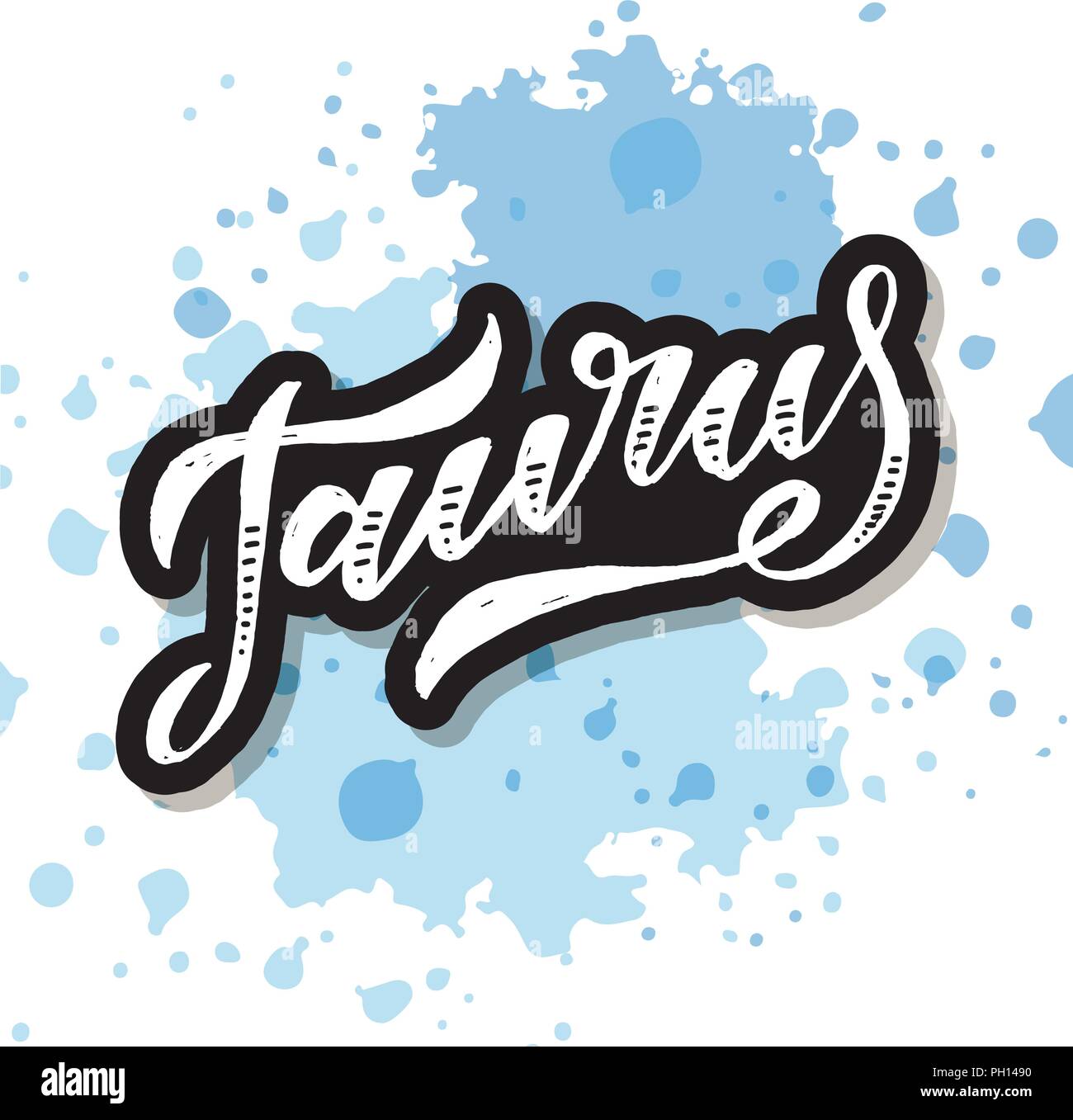 Taurus lettering Calligraphy Brush Text horoscope Zodiac sign ...