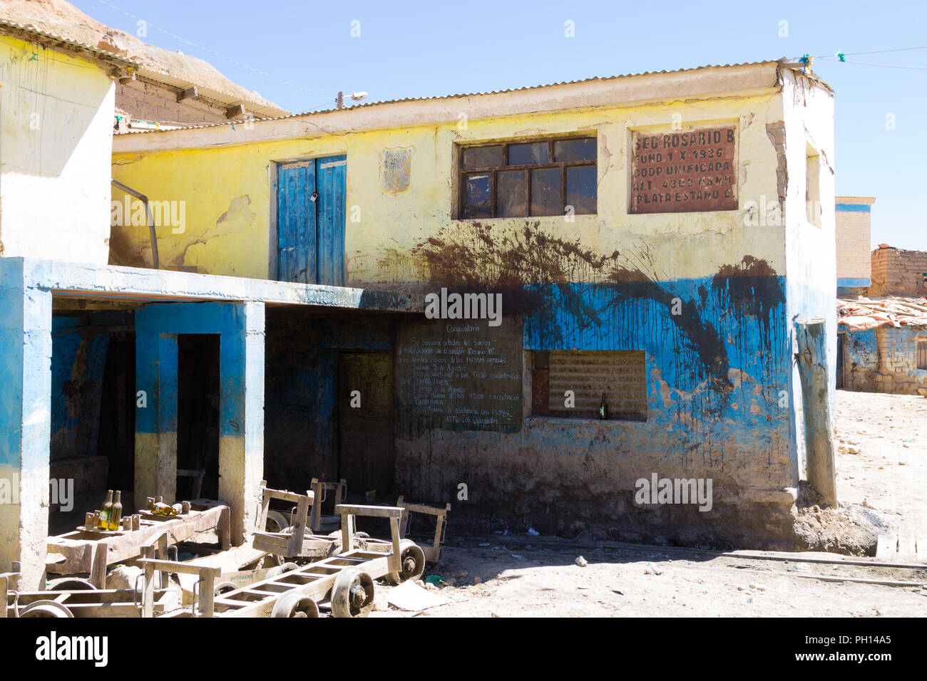 Potosi mine entrance view,Bolivia. Bolivian mining city Stock Photo - Alamy