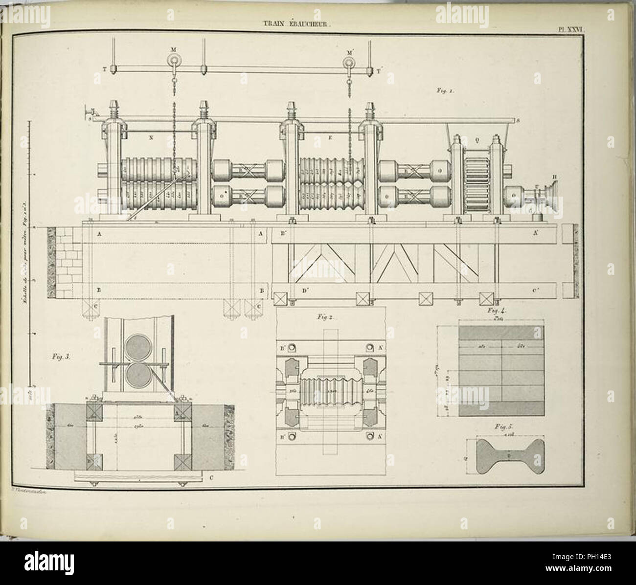 vintage architectural blueprints Stock Photo - Alamy