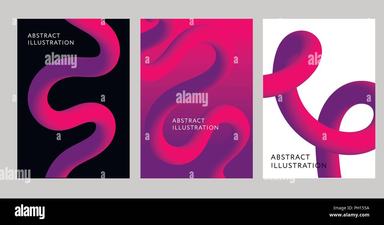 Abstract Creative design 3d flow shape Liquid Vector illustration Stock ...