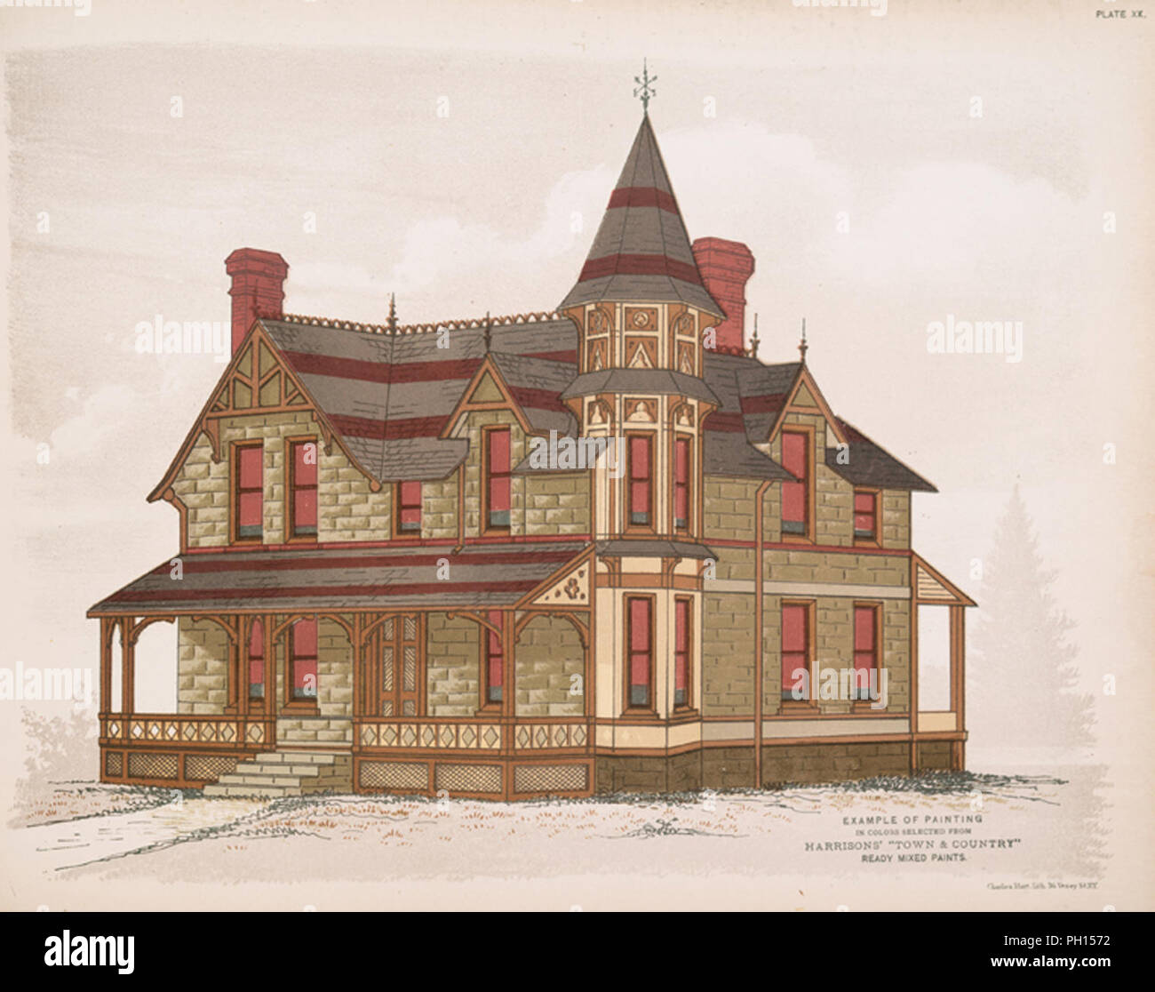 illustration of an old fashioned house Stock Photo - Alamy