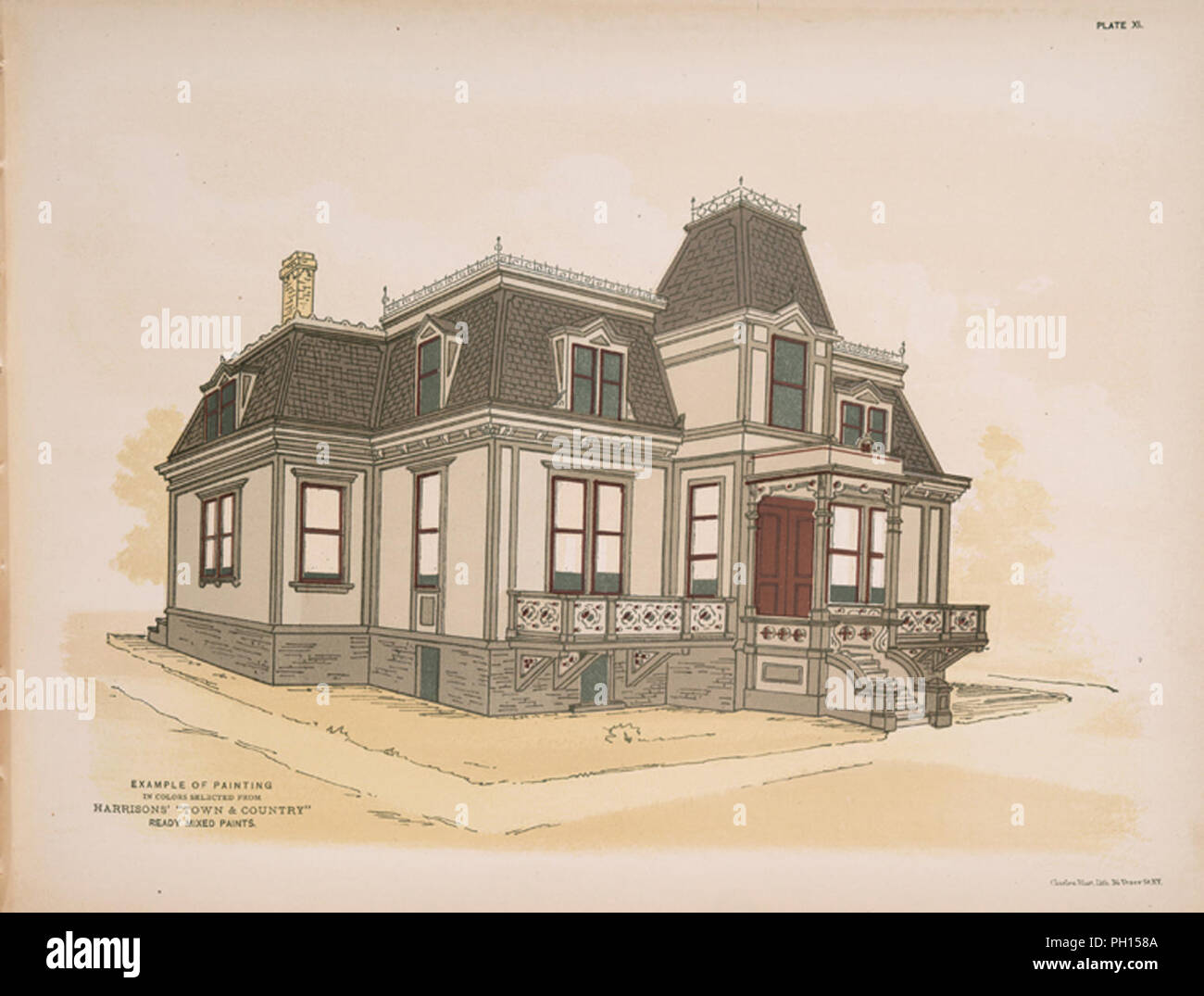 illustration of an old fashioned house Stock Photo - Alamy