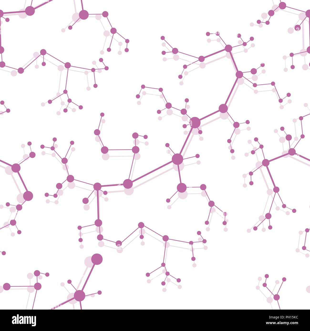 Seamless pattern with structures of molecules and communication ...