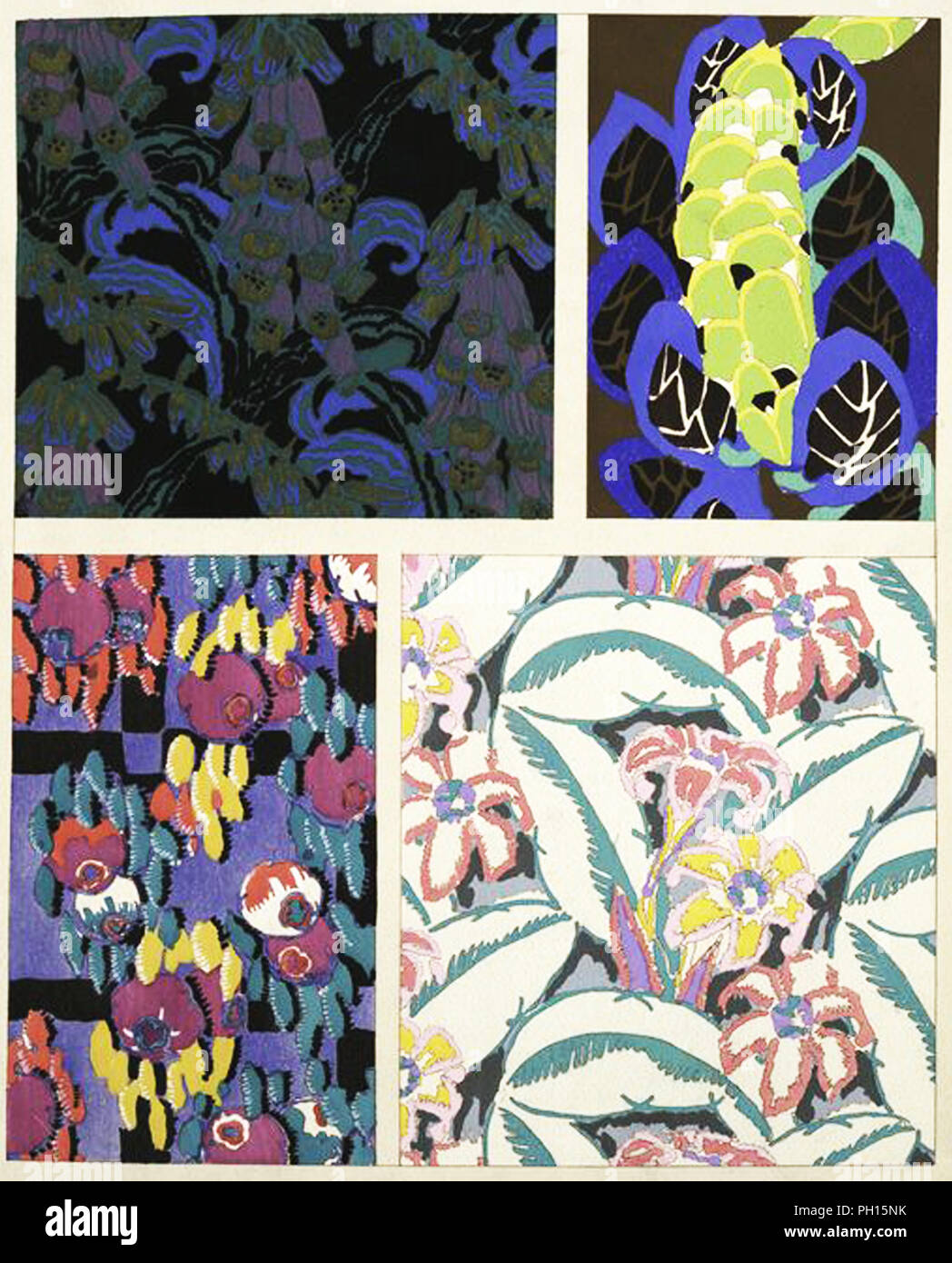 vintage Art Deco era pattern design Stock Photo - Alamy