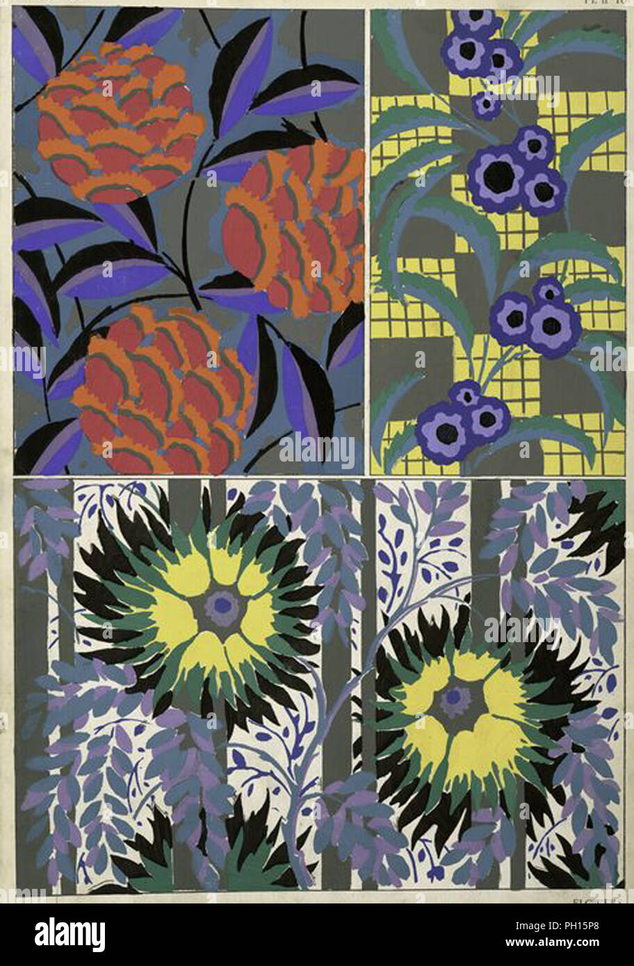 vintage Art Deco era pattern design Stock Photo - Alamy